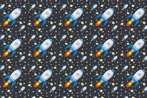 Download Rocket Pattern Wallpaper
