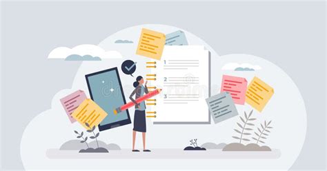 Time Management For Effective And Productive Work Plan Tiny Person