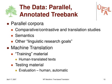 Ppt Tree Based Translation With Tectogrammatical Representation Powerpoint Presentation Id