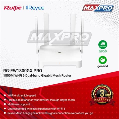 Jual Rg Ew1800gx Pro Ruijie Reyee Wifi 6 Dual Band Gigabit Mesh Router Shopee Indonesia