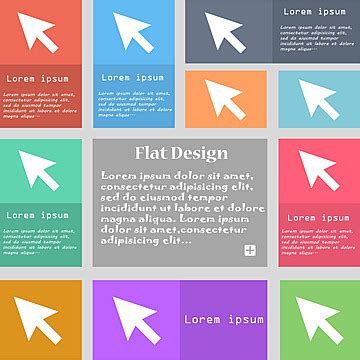 A Set Of Mouse Cursor Icons Button Ui Design Vector Button Ui Design PNG And Vector With