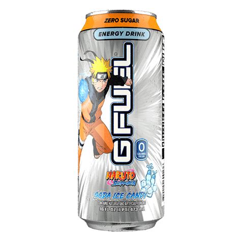 G Fuel Cans Naruto Rasengan Soda Ice Candy 16 Oz Carbonated Energy