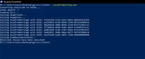 Malware Development 2 UuidFromString Shellcode Injection Golang