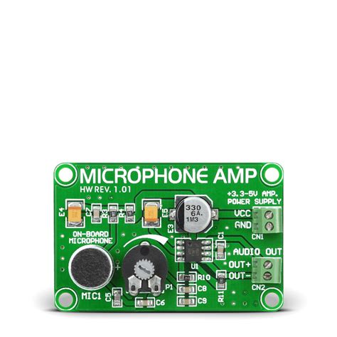 Microphone Board With Lm Microphone Preamplifier