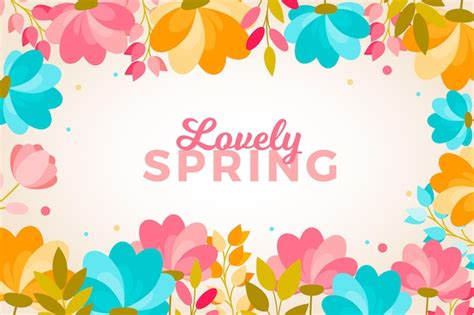 Free Vector Flat Lovely Spring Background
