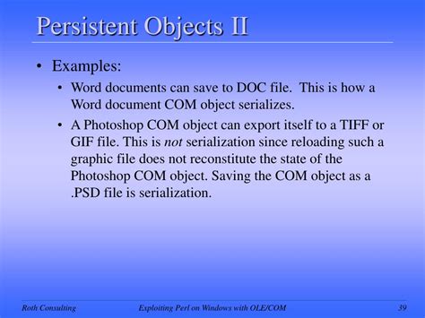 PPT Exploiting Perl On Windows With OLE PowerPoint Presentation