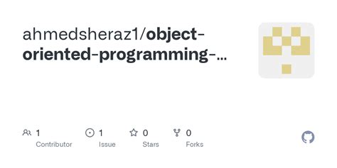 GitHub Ahmedsheraz1 Object Oriented Programming Languages
