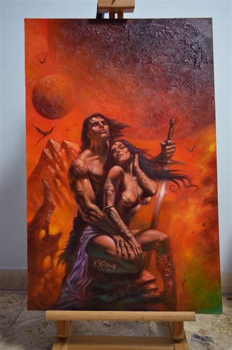 Lucio Parrillo Warlord Of Mars 32 Cover Painting Fantasy Character