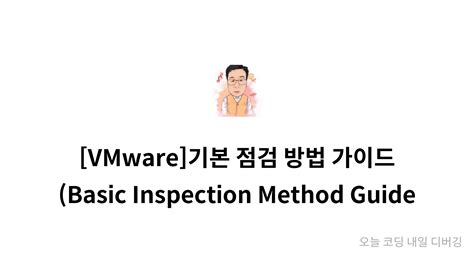 [vmware]기본 점검 방법 가이드 Basic Inspection Method Guide Mysetting