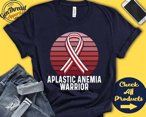 Aplastic Anemia Shirt Aplastic Anemia Awareness Red Stripe Ribbon