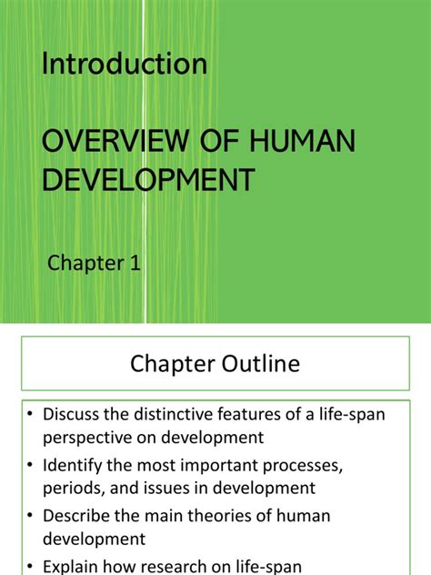 developmental psychology chapter 1 overview of human development