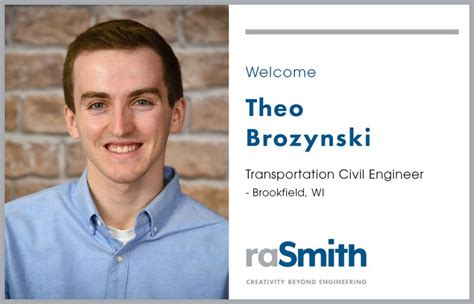 Rasmith On Linkedin Theo Brozynski Is Now A Full Time Team Member Of Our Transportation…