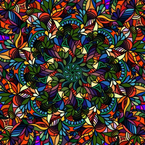 Colourful Zentangle Doodle Seamless Pattern Stock Illustration Illustration Of Graphic