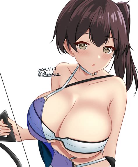 Fey Whitepaper Montemasa Kaga Kancolle Kantai Collection Highres Girl Bare Arms