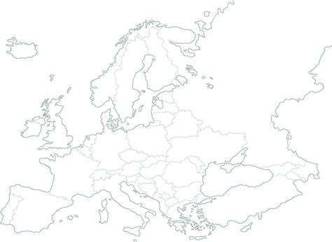 Mapa Politico De Europa Blanco