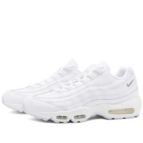 Nike Air Max 95 White And Metallic Silver End Gb
