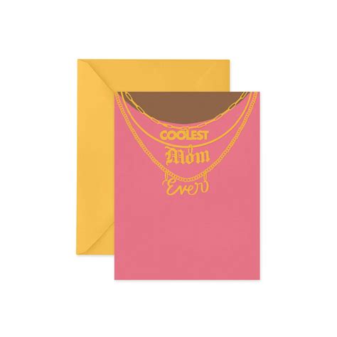 Coolest Mom Ever Layered Necklaces Mothers Day Card Posteritypaper