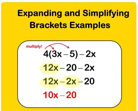Example Expanding Brackets Math Examples Simplifying Expressions Algebraic Expressions