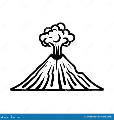 Volcano Icon Or Modern Line Symbol Vector Line Art And Icon Design