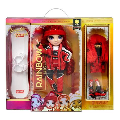Rainbow High Winter Break Ruby Anderson Doll With Accessories Series 1