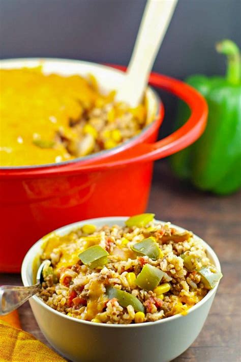Stuffed Green Pepper Casserole Ww Friendly Food Meanderings