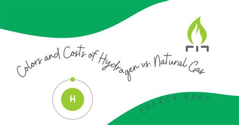 Colors And Costs Of Hydrogen Vs Natural Gas Michaels Energy
