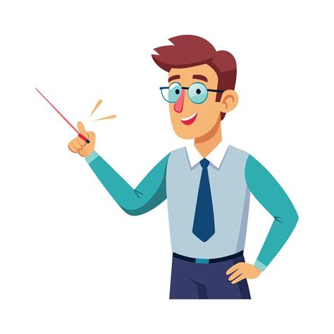 Creative Educator Highlighting Laser Pointer In Class 57080528 Vector