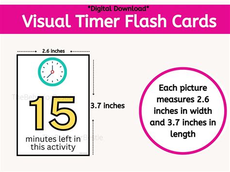 Visual Timer Countdown Flashcards Visual Timer Cards Countdown Cards Transition Cards Behavior