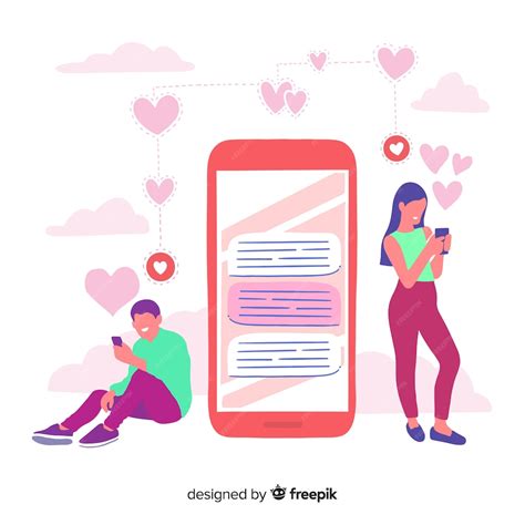 데이트 응용 프로그램 개념 설명 무료 벡터