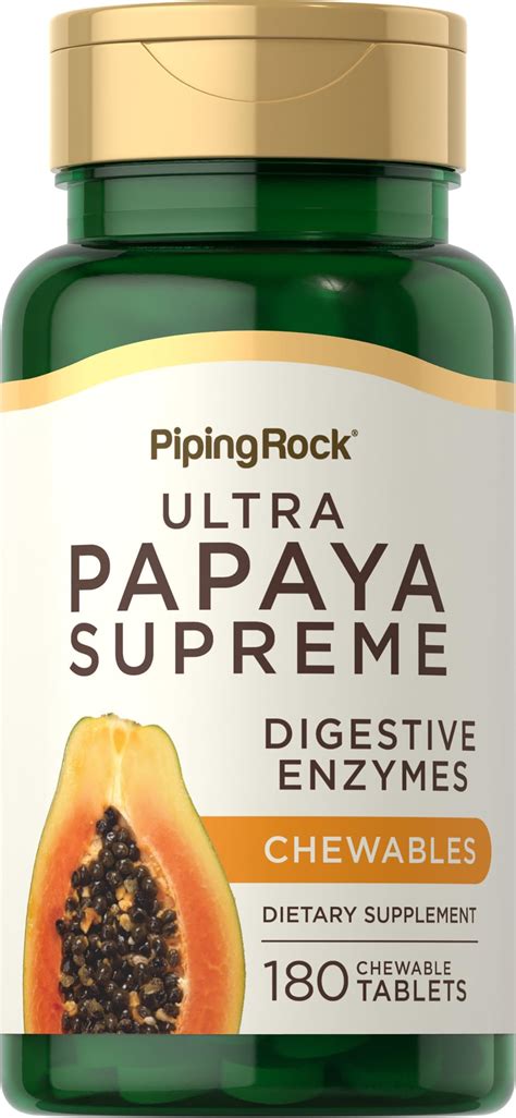 Natures Truth Papaya Enzyme Chewable Tablets 120 Count