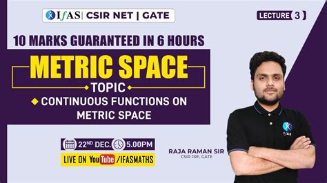 Csir Net Mathematics 2022 Metric Space Continuous Function On Metric