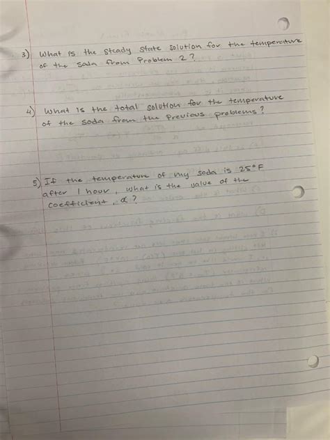 Solved What Is The Steady State Solution For The Chegg