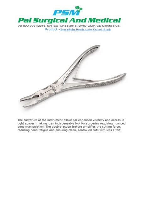 Bone Nibbler Double Action Curved 10 Inch At ₹ 2800 Piece Loni Ghaziabad Id 2855781089162