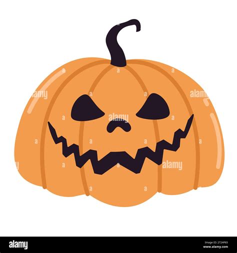 Halloween Pumkin Vector Sticker Halloween Isolated Icon Pumkins With