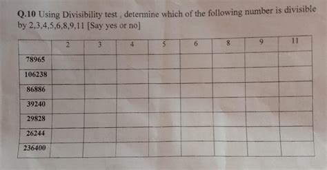 Using Divisibility Test Determine Which Of The Following Number Is