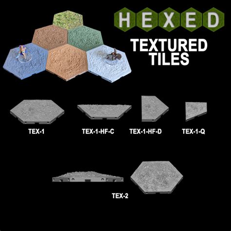 3d Printable Hexed Terrain Textured Tiles Terrain Core Pack By Cold War Miniatures