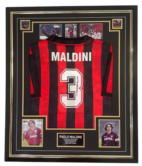 Milan Legend Paolo Maldini Signed Shirt Signed Memorabila Shop