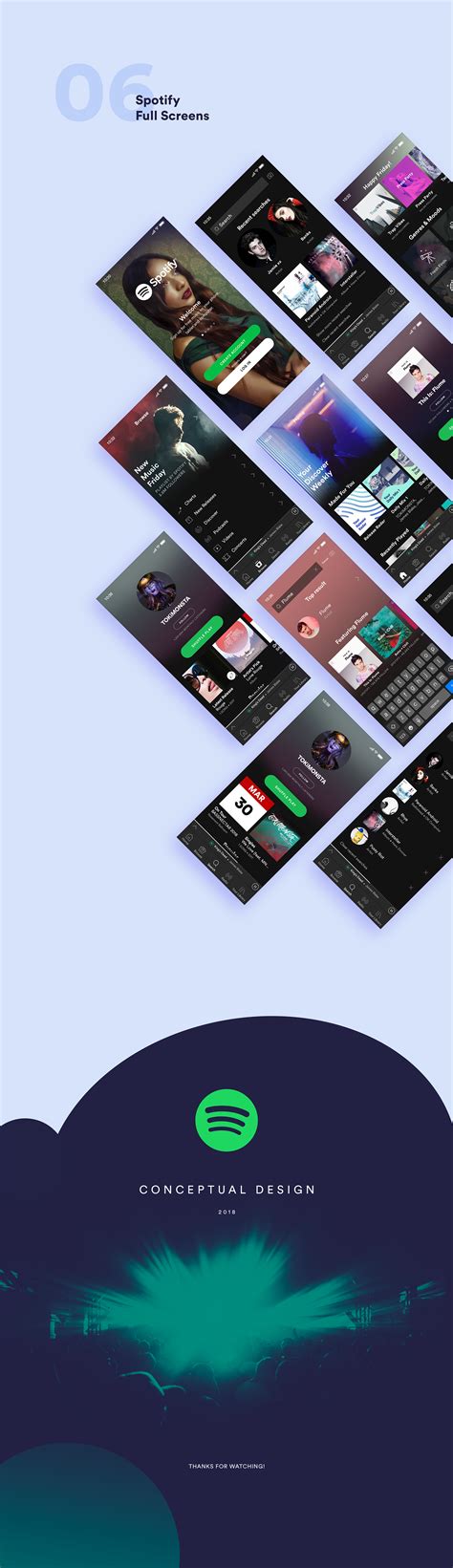 spotify ui ux design on behance