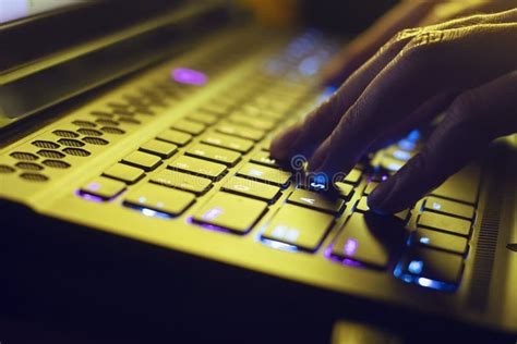 Digital Technology Of Laptop Keyboard Computer Network Ai Data Information Security Of