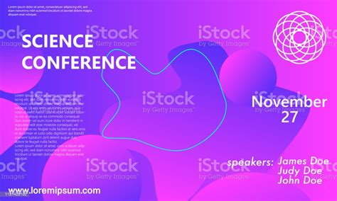 Science Conference Invitation Design Template Stock Illustration
