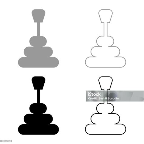 기어 박스 수동 변속 자동 변속기 세트 아이콘 회색 검은 색 벡터 일러스트 레이 션 이미지 솔리드 필 윤곽선 윤곽선 얇은 평면 스타일 다이얼에 대한 스톡 벡터 아트 및 기타
