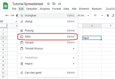 Copy Paste Pada Spreadsheet NeededThing
