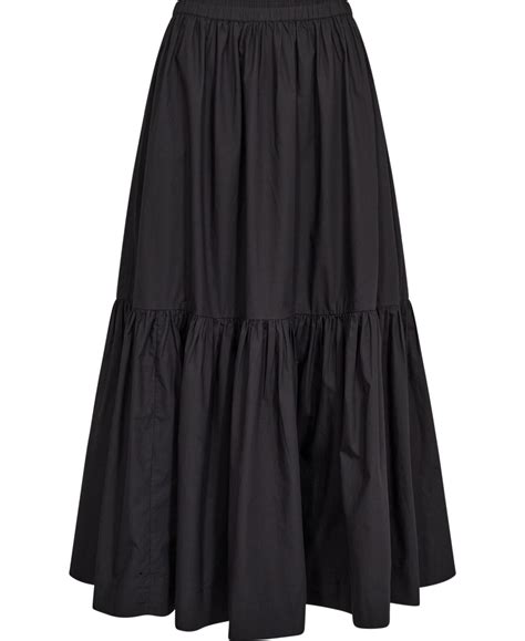 Cotton Poplin Maxi Flounce Skirt Find Den Bedste Pris Online