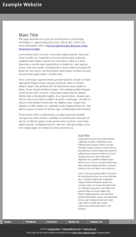 How To Use Responsive Web Design To Support Old Browsers — Sitepoint