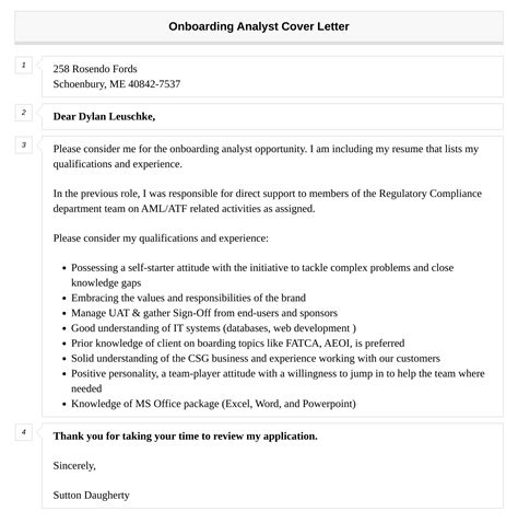Onboarding Analyst Cover Letter Velvet Jobs