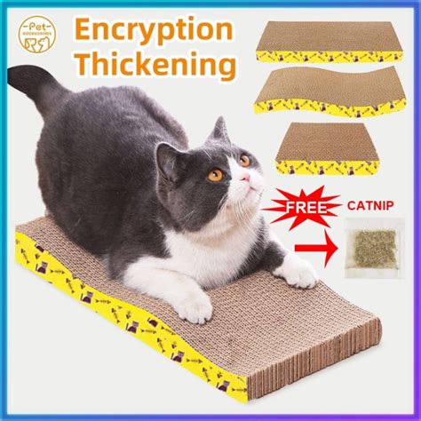 🔈ready Stock🔈cat Scratcher Corrugated Scratching Board Pad Kitten Cat
