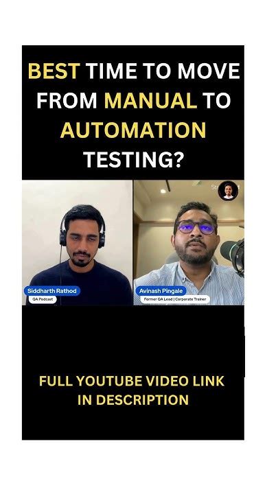 Switch From Manual To Automation Testing Shorts Automationtesting Softwaretesting Youtube