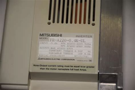 Onduleur Mitsubishi Freqrol A 200 Fr A220 04k Tf2 Fr A220 04k Ul