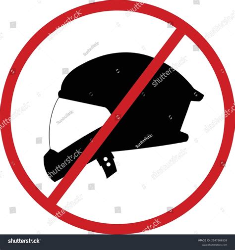 No Helmet Sign Full Vector Illustration Stock Vector Royalty Free 2547666539 Shutterstock