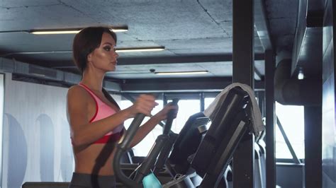 A Young Girl Completes The Approach To The Ellipsoid Simulator 35290421 Stock Video At Vecteezy